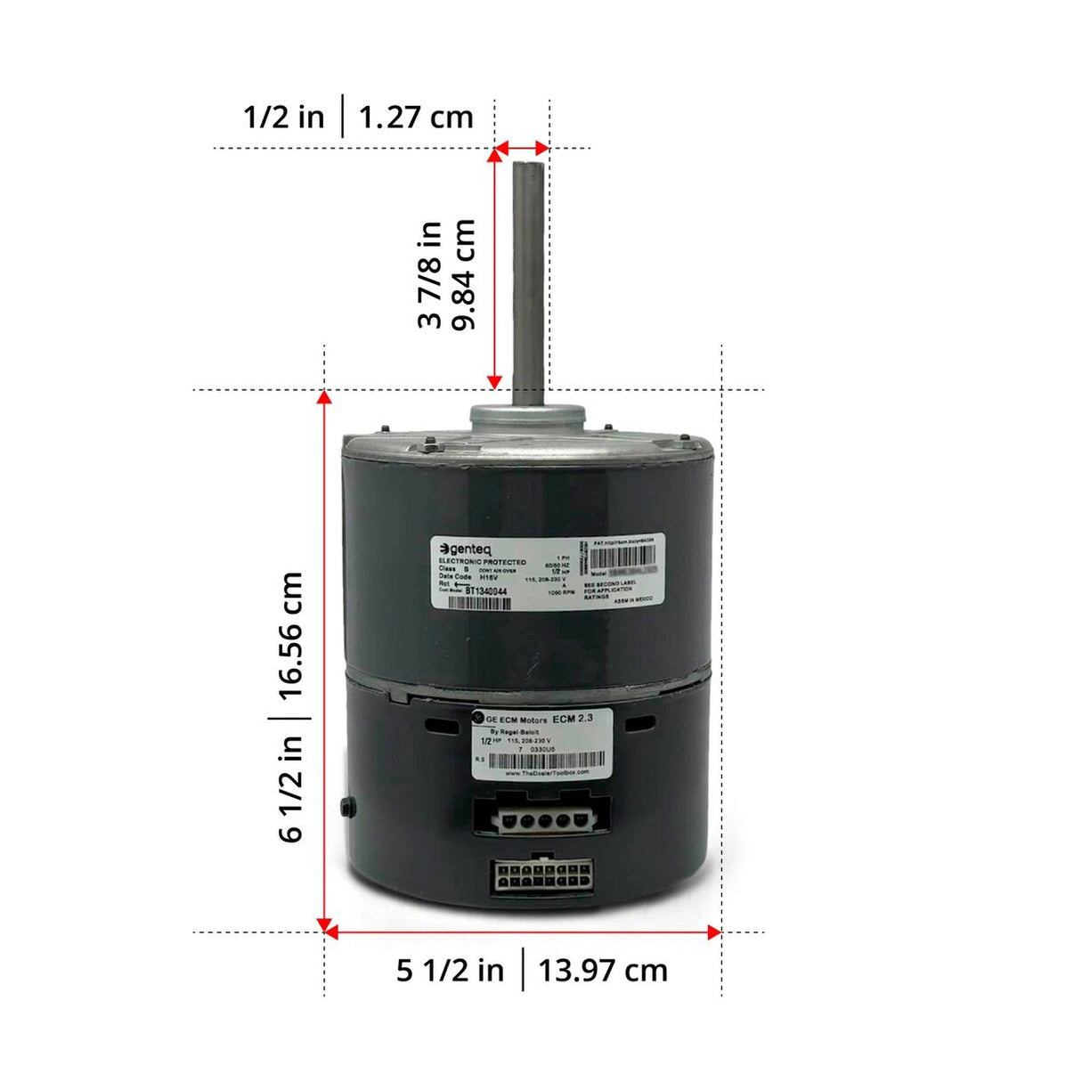 5SME39HL0252 Genteq Blower Motor ECM 2.3 1/2 HP - United HVAC Motors