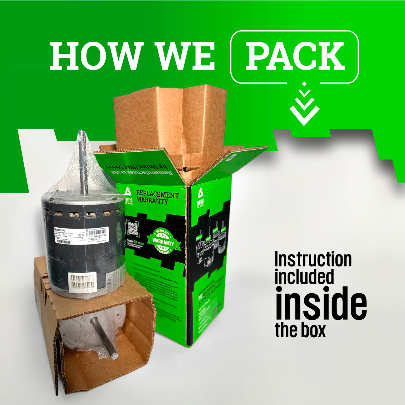 Airquest PGF330060KG1A1 Blower Motor X13 1/2 HP - United HVAC Motors